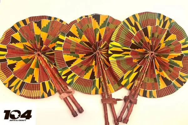 African Print Hand Fans – 104 Arts & Crafts